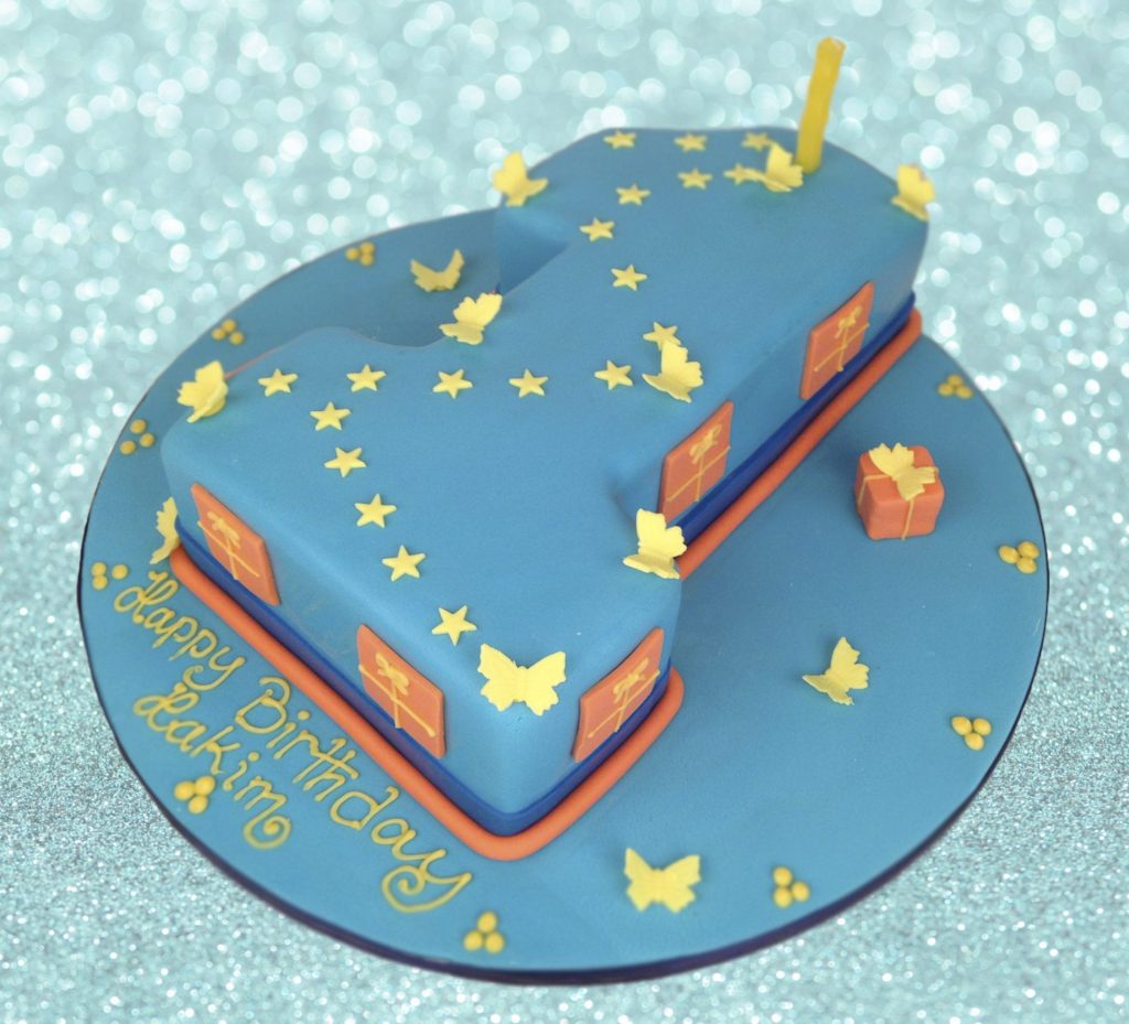 Butterfly Number Cake - Red Rose Bakery